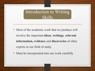 Quotation, paraphrasing and summarizing | PPT