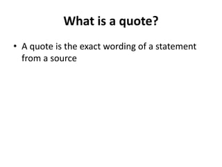 Using Quotes in Newswriting | PPTX