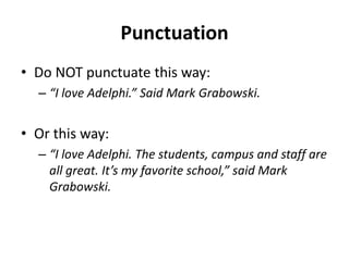 Using Punctuation Quotes