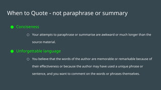 Quoting - presentation and practice ppt | PPT