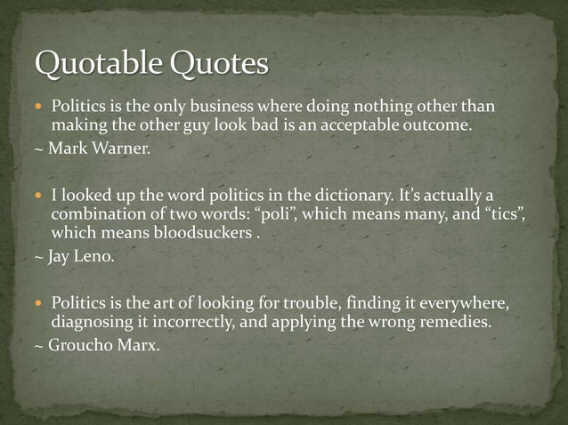 Quotable Quotes on Politics | PPTX