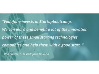 Startupbootcamp Alumni and Partners Quotes | PDF