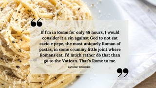 Inspirational Quotes About Italy and Food | PPT