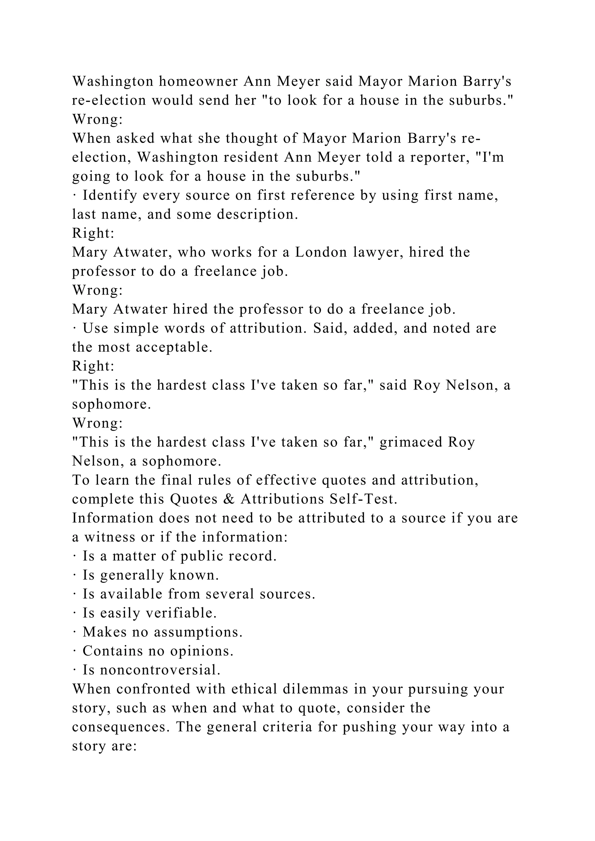 Quotes and Attributions3Use the quotes and attribution rules in .docx