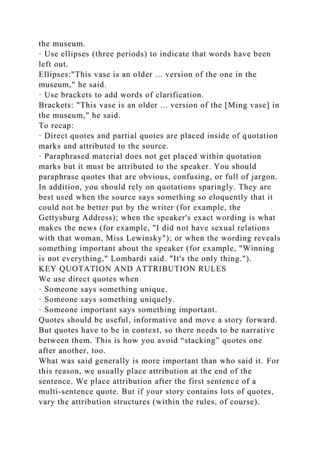 Quotes and Attributions3Use the quotes and attribution rules in .docx ...