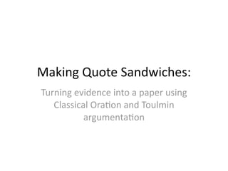 Quote sandwiches | PPT