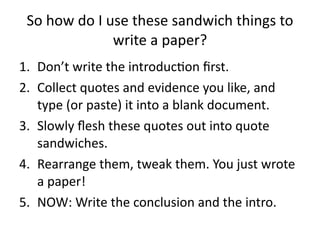 Quote sandwiches | PPT