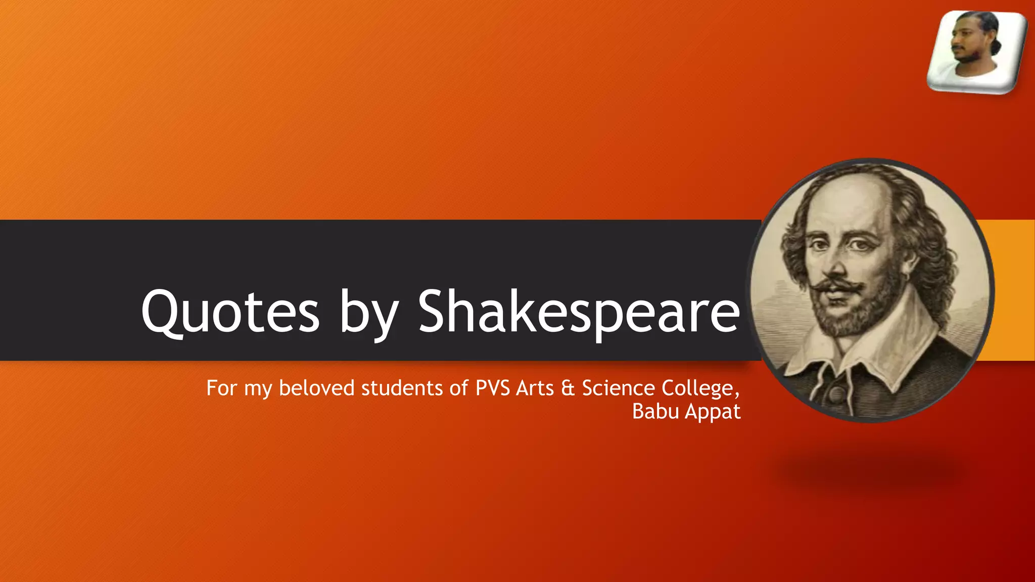 Quotes by Shakespeare | PPTX