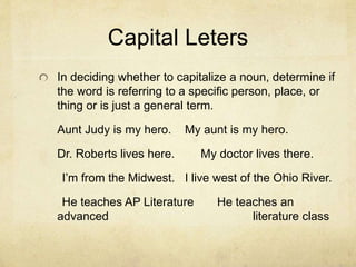 Quotes, italics, capital letters | PPT
