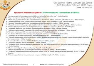 Quotes of venerable mother seraphina | PDF