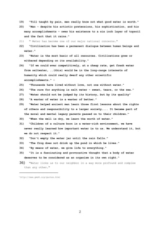 Quotes on Water | PDF