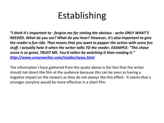 Script Development & The Commissioning Process | PPT
