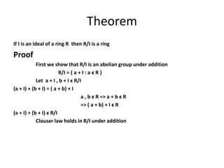 Quotient ring | PPTX