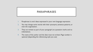 Quoting and Parphrasing(English)865.pptx