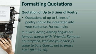 Guide to Quoting and Paraphrasing | PPTX