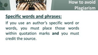 Guide to Quoting and Paraphrasing | PPTX