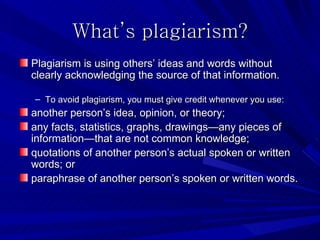 Quoting Paraphrasing And Summarizing | PPT