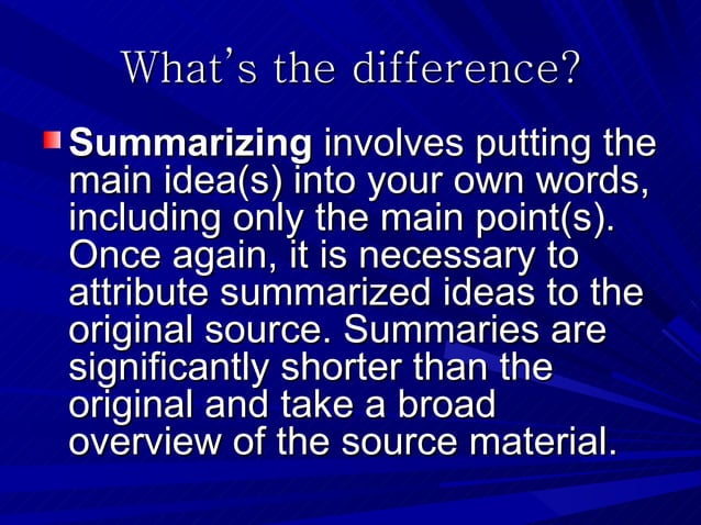 Quoting Paraphrasing And Summarizing | PPT Quoting Paraphrasing And Summarizing | PPT