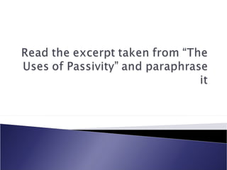 Quoting, Paraphrasing, And Summarizing | PPT