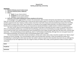 Quoting,paraphrasing and summarizing | PPT