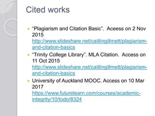 Quoting, paraphrasing and summarizing to avoid plagiarism | PPT