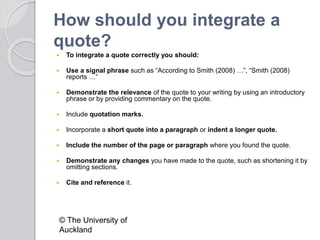 Quoting, paraphrasing and summarizing to avoid plagiarism | PPT