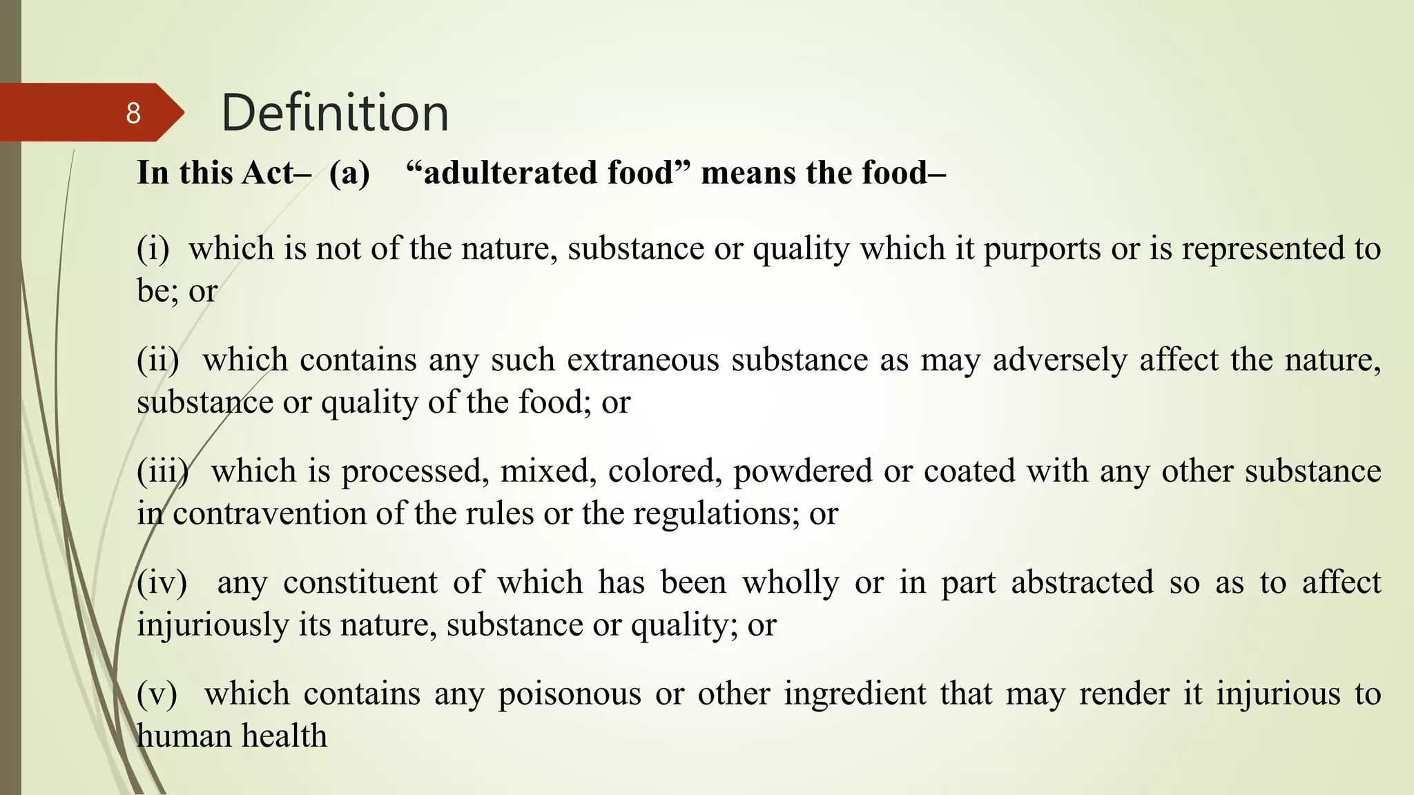 Punjab pure food rules | PPTX