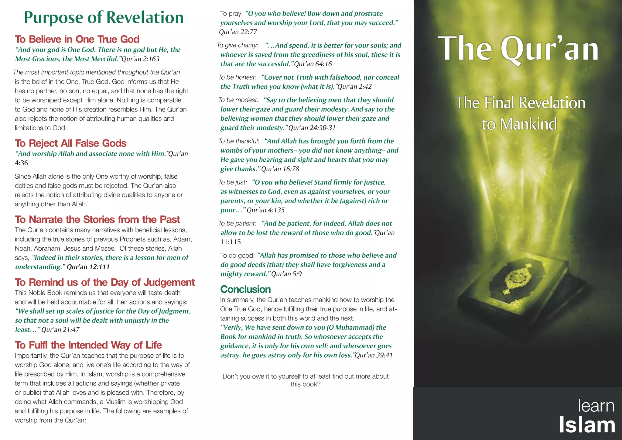 Quran - The Final Revelation | PDF | Islam | Religion & Spirituality