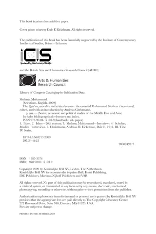 The Qur'an, Morality and Critical Reason | PDF