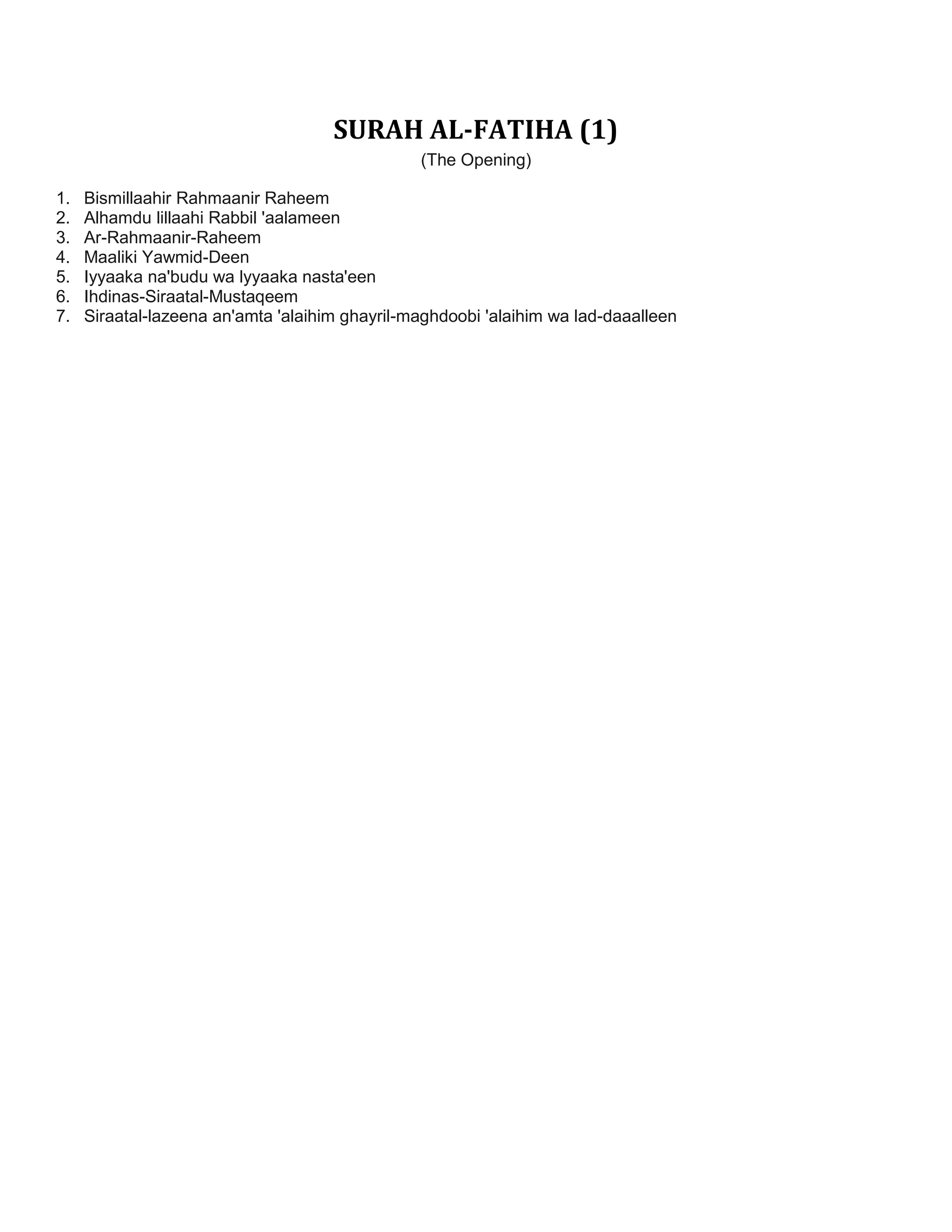 Quran transliteration | PDF | Islam | Religion & Spirituality