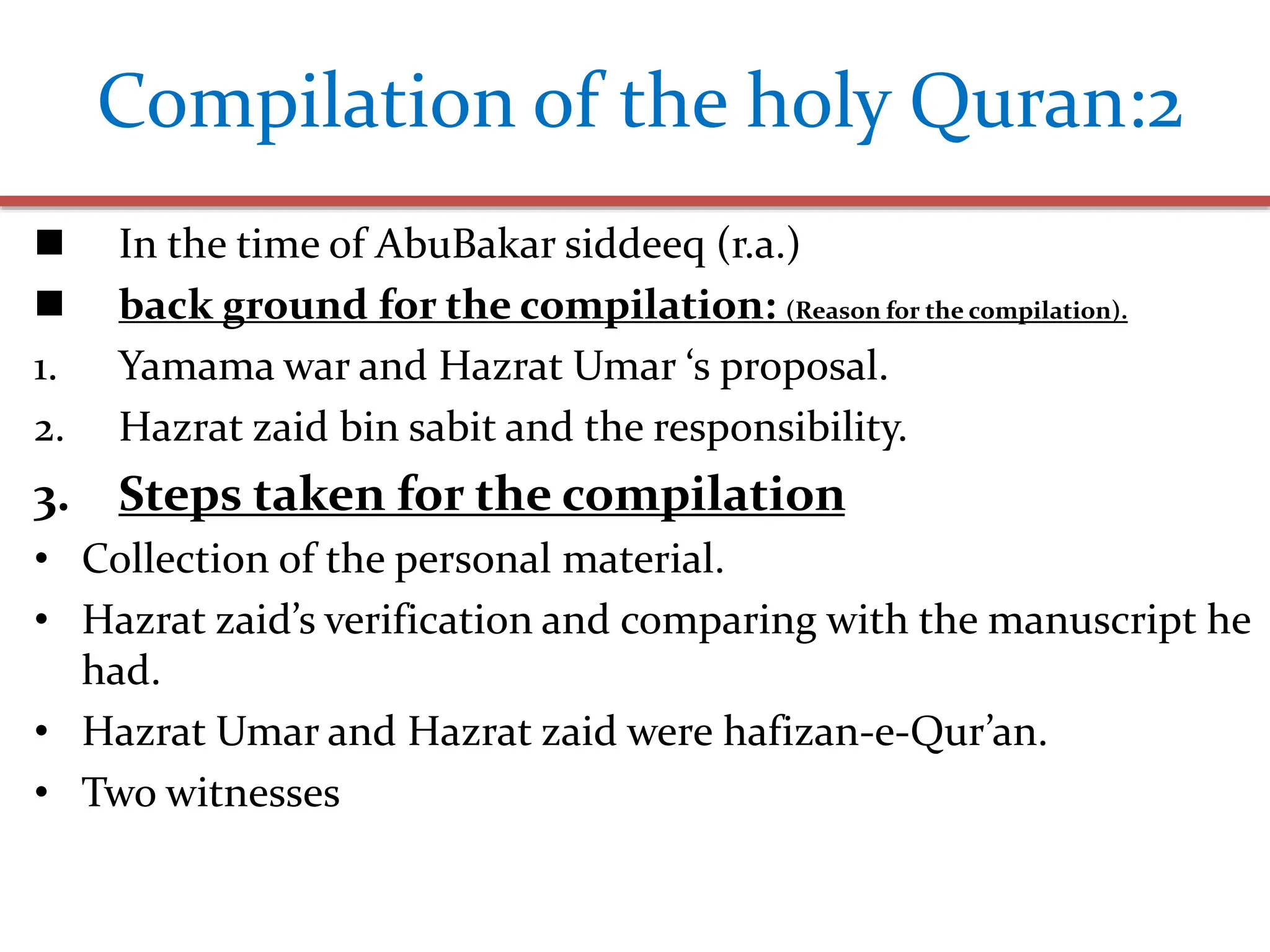 Quran and Its Compilation - 5.pptx