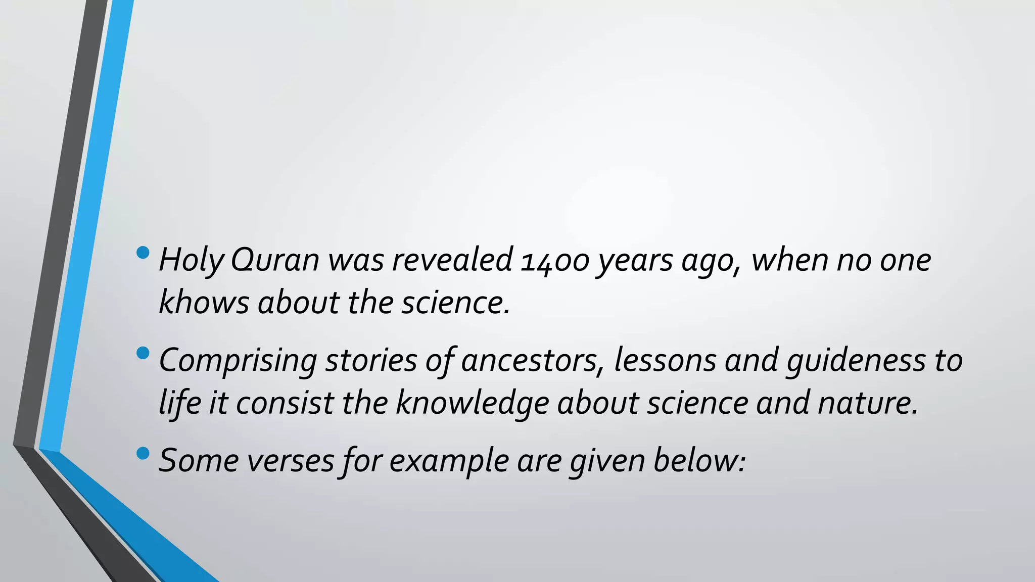 Quran and science by saeed (1) | PPT