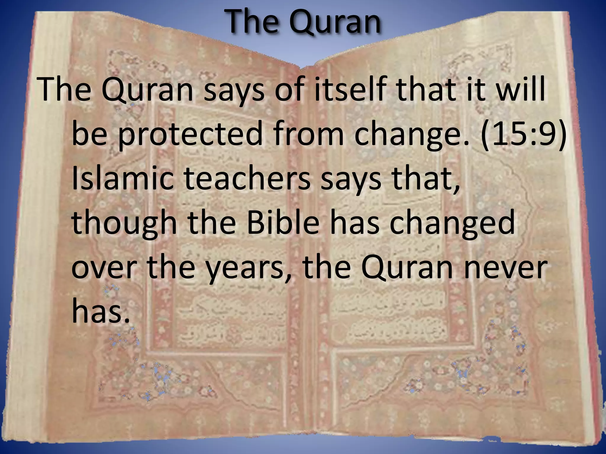 The Quran and the Holy Bible Compared - Lesson 01 | PPTX