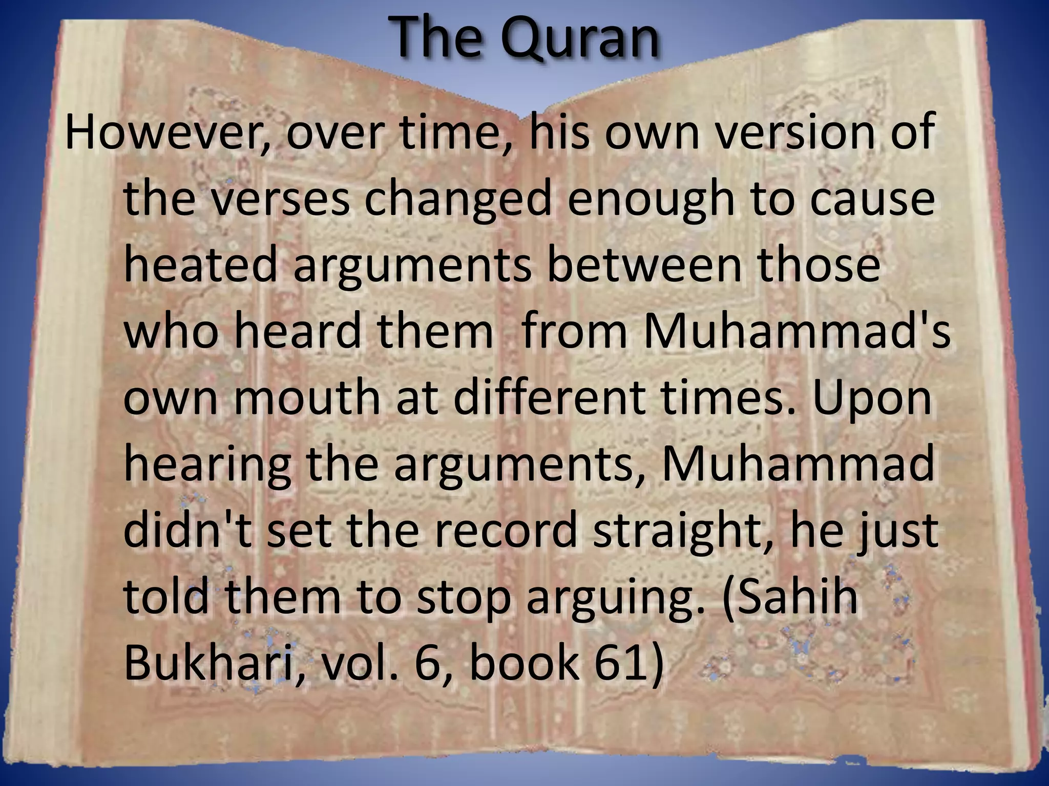 The Quran and the Holy Bible Compared - Lesson 01 | PPTX