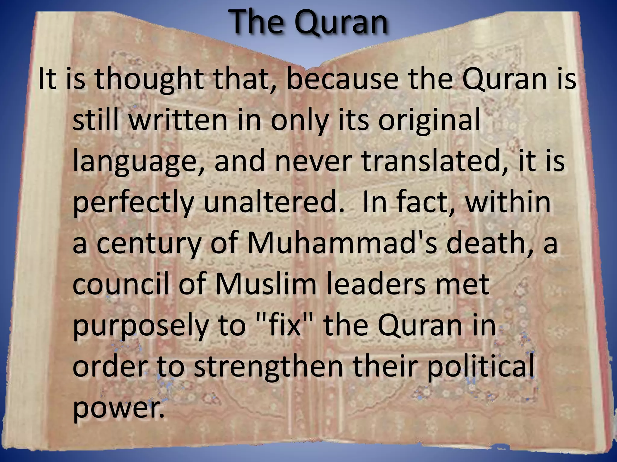 The Quran and the Holy Bible Compared - Lesson 01 | PPTX