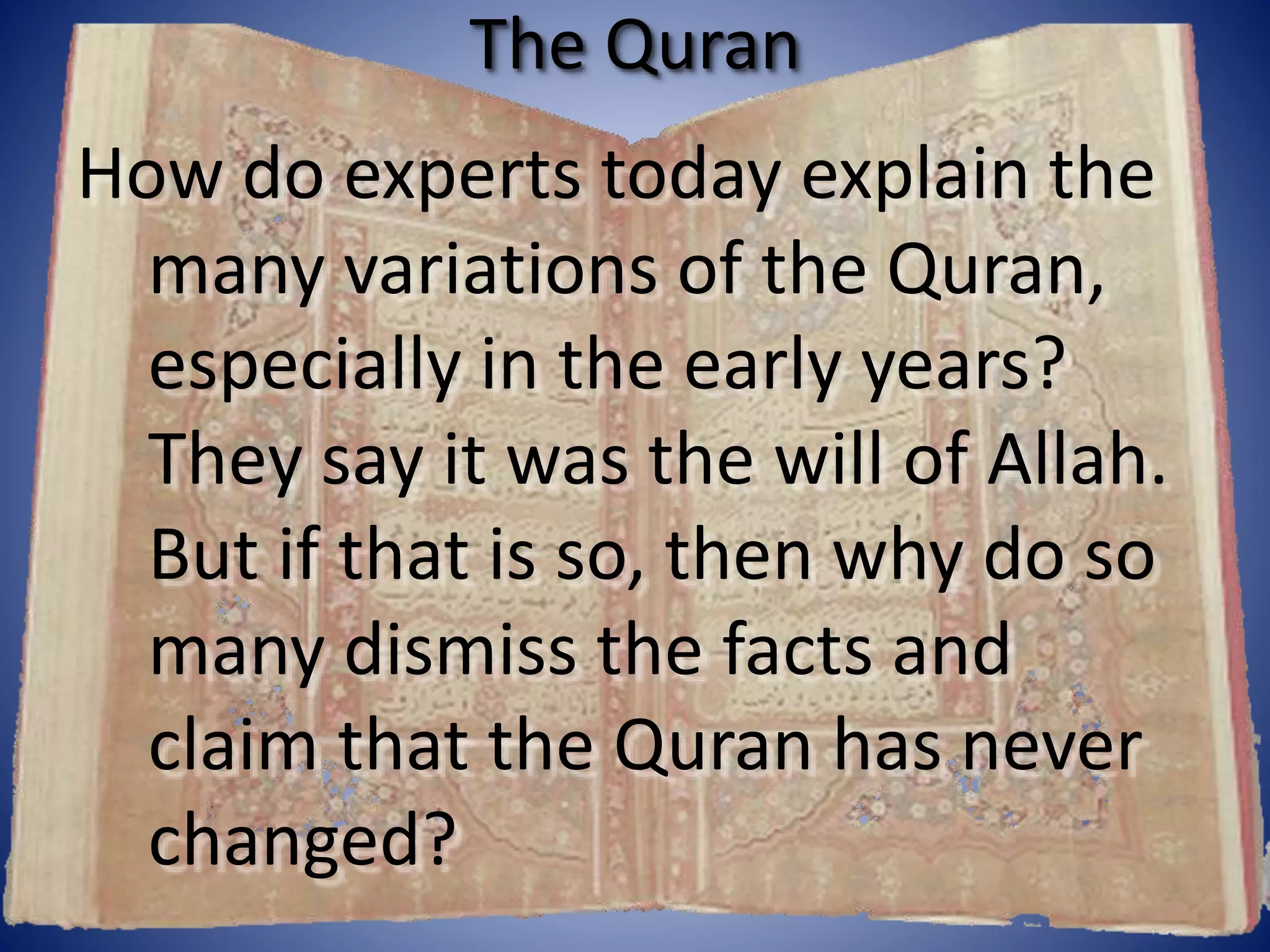 The Quran and the Holy Bible Compared - Lesson 01 | PPTX