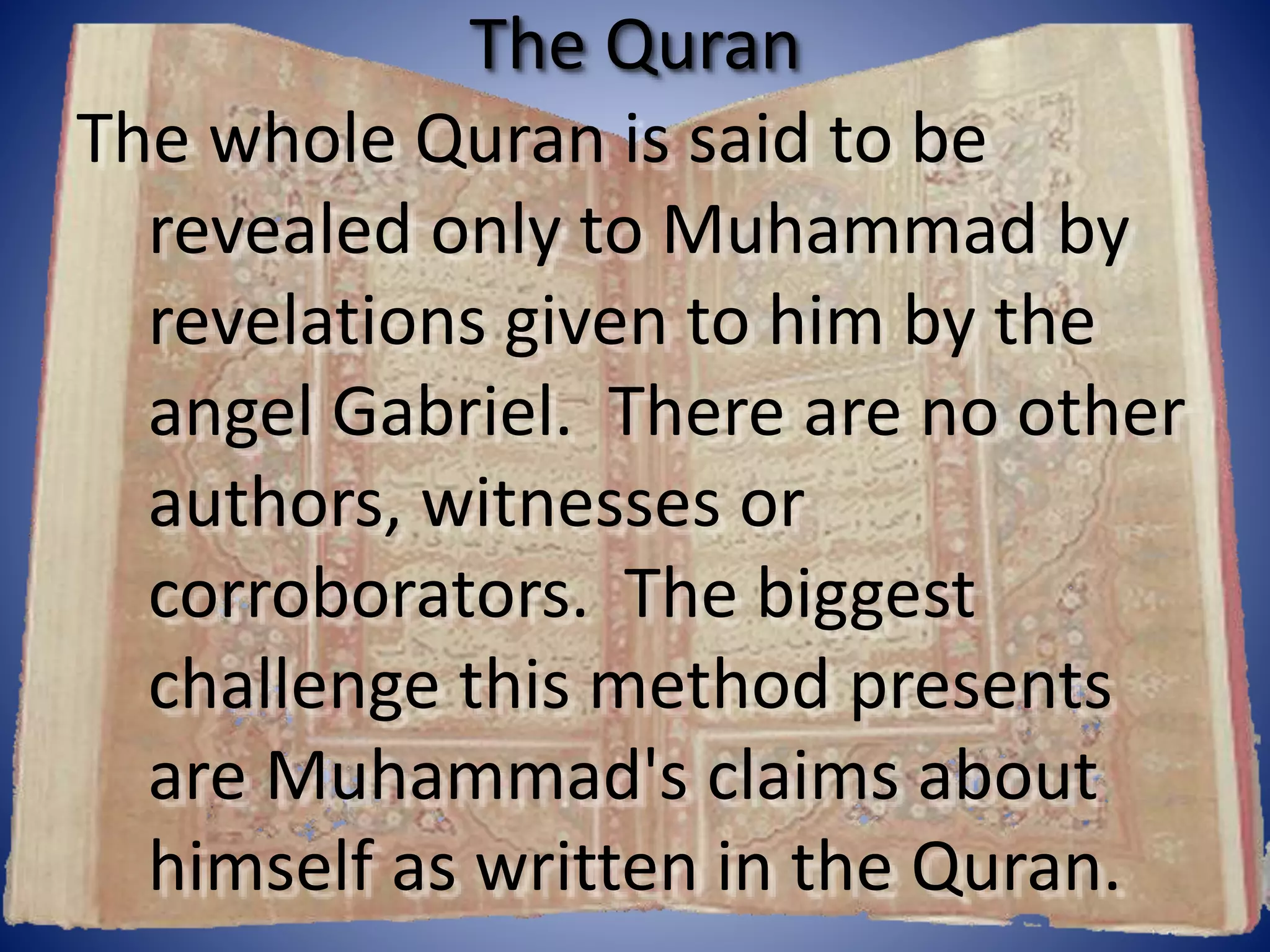 The Quran and the Holy Bible Compared - Lesson 01 | PPTX
