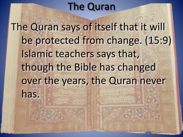 The Quran and the Holy Bible Compared - Lesson 01 | PPTX | Christianity ...