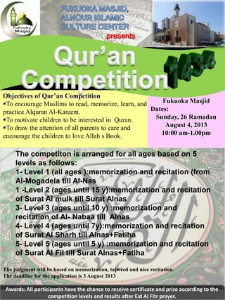 Quran competition 1434 | PDF