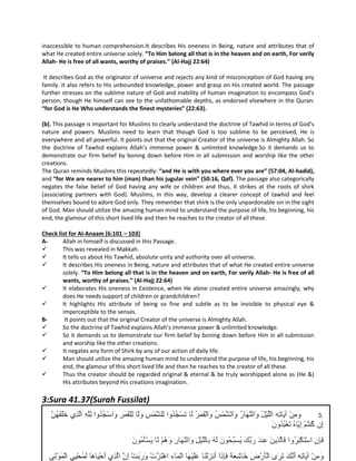 Quranic passages themes & their importance(o level islamiyat ) | DOCX