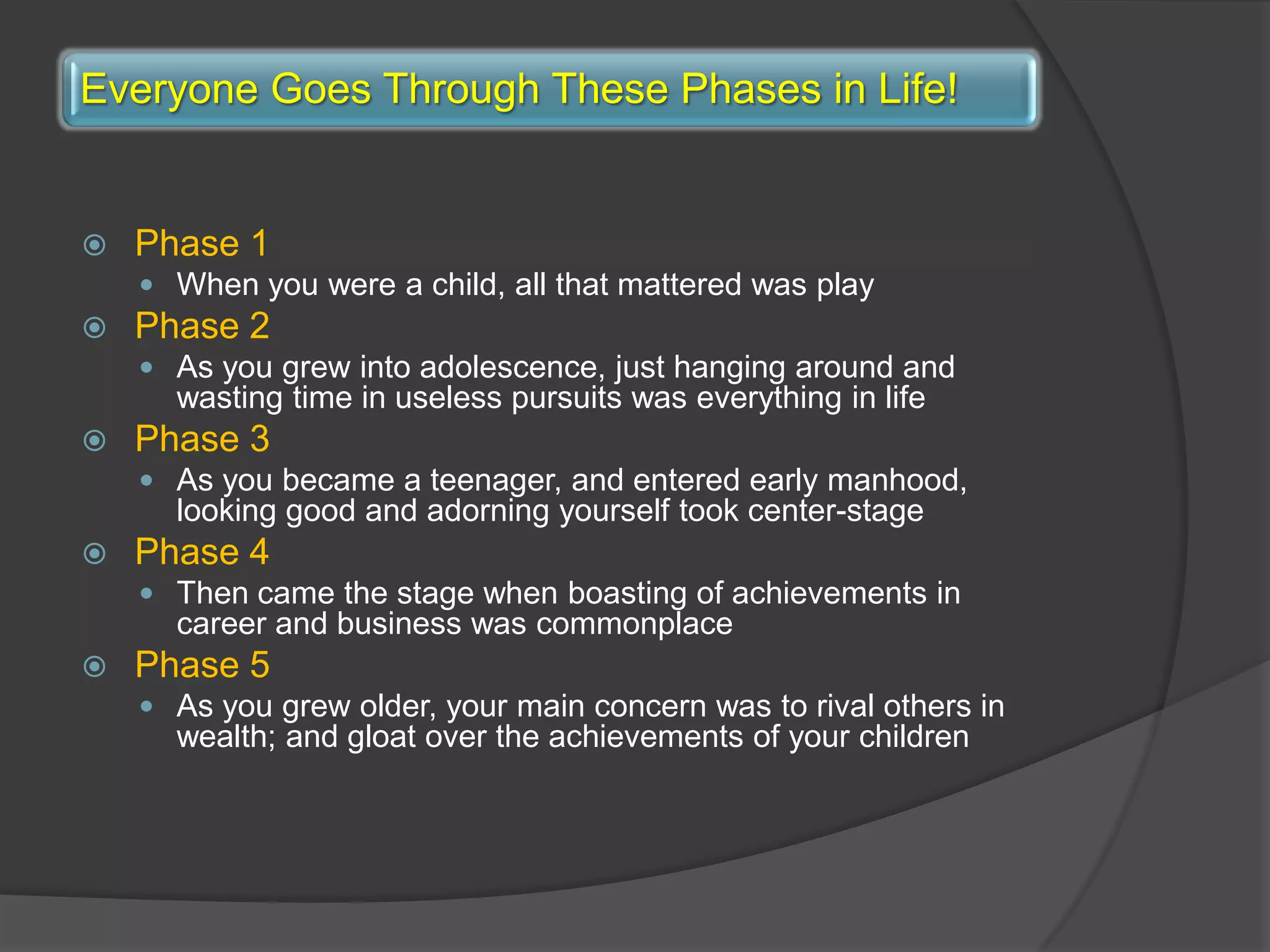 Qur’anic Portrayal of the Phases of Life | PPTX