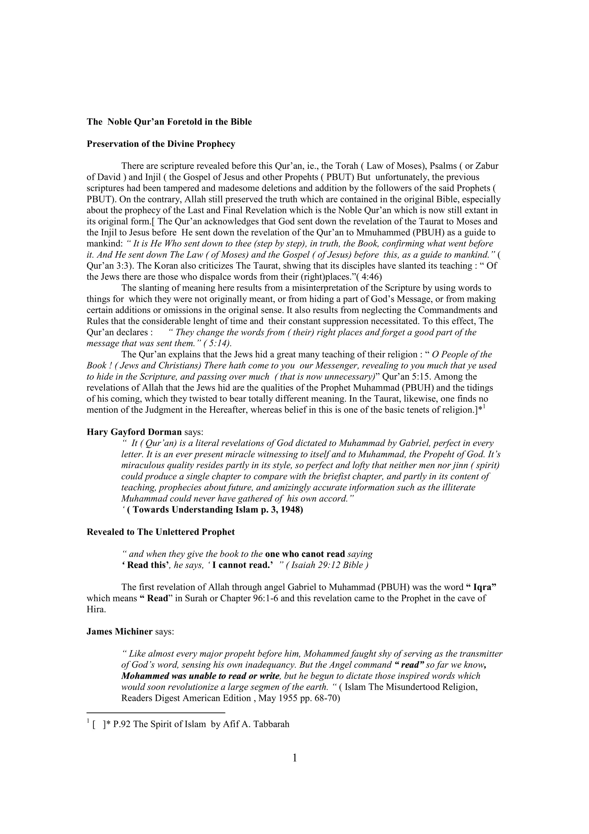 Quran In The Bible | PDF