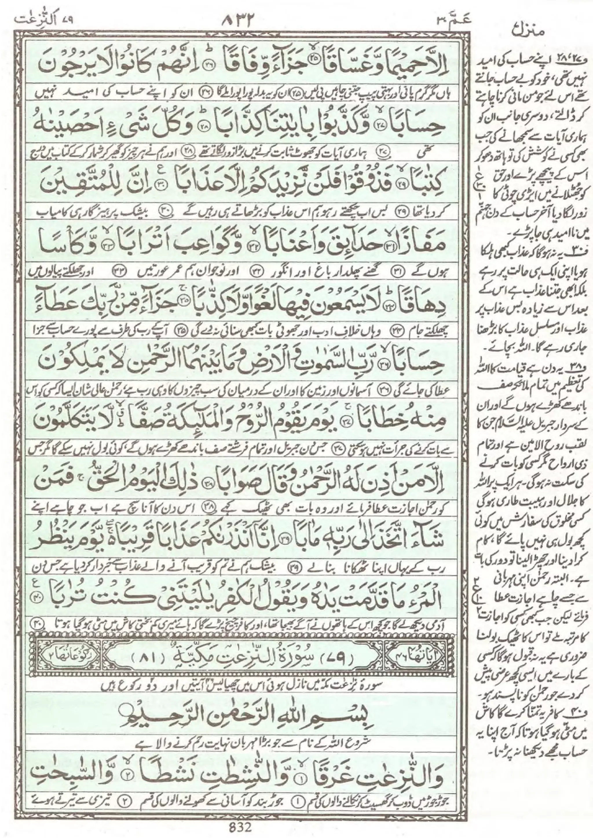 Quran Juz 30 عم Urdu, English & Hindi meaning | PDF