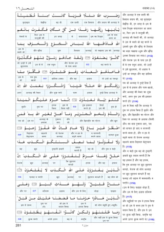 Quran Surah 16 ﴾النحل﴿ An-Nahl (अन-नह्ल) Hindi Translation (हिंदी ...