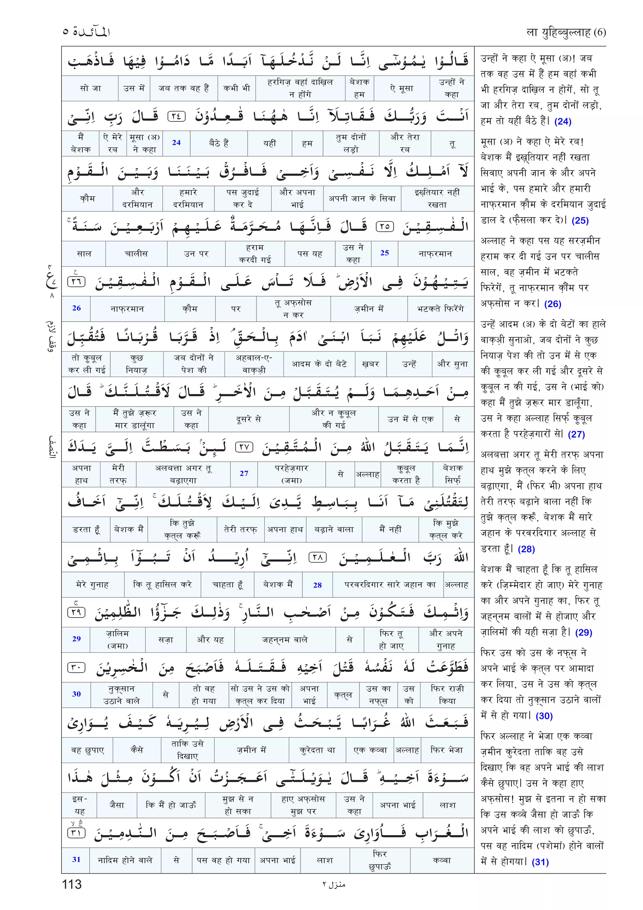 Quran Surah 5 ﴾المائدة﴿ Al-Ma'ida (अल-माइदा) Hindi Translation (हिंदी ...