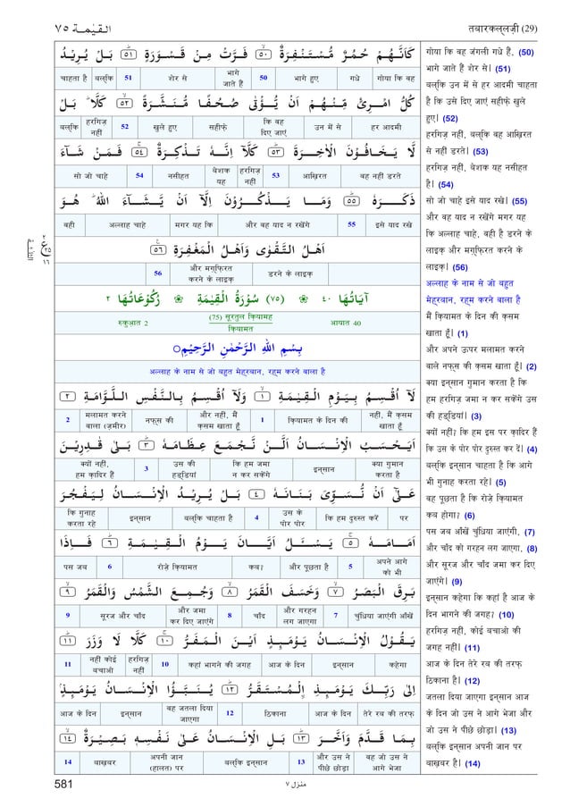 Quran Surah 74 ﴾المدثر﴿ Al-Muddathir (अल-मुद्दस्सिर) Hindi Translation ...