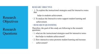 Role Of Interactive Notes On The Learning Of Students At Elementary ...