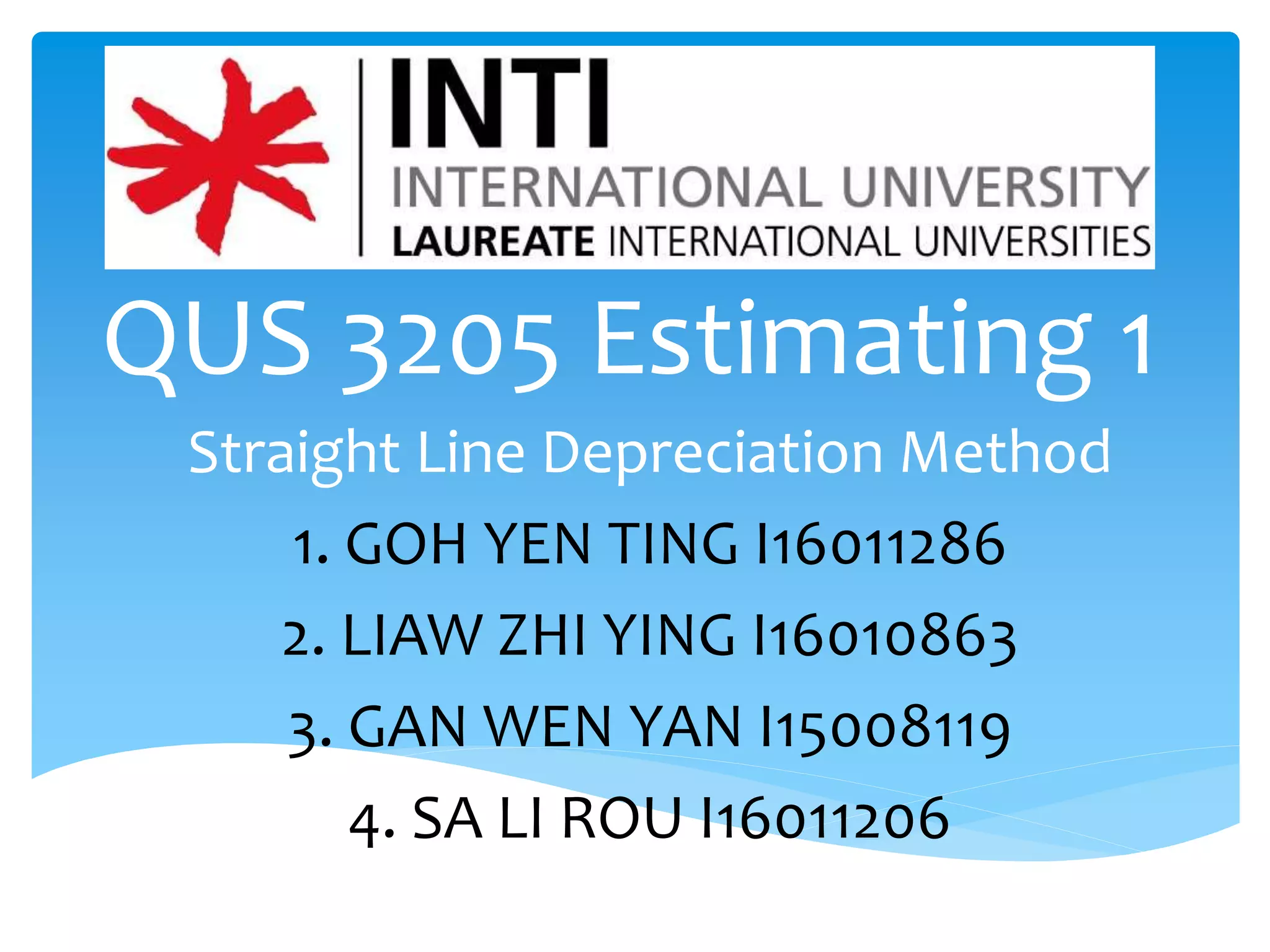 Qus3205 estimating 1 straight line method | PPTX