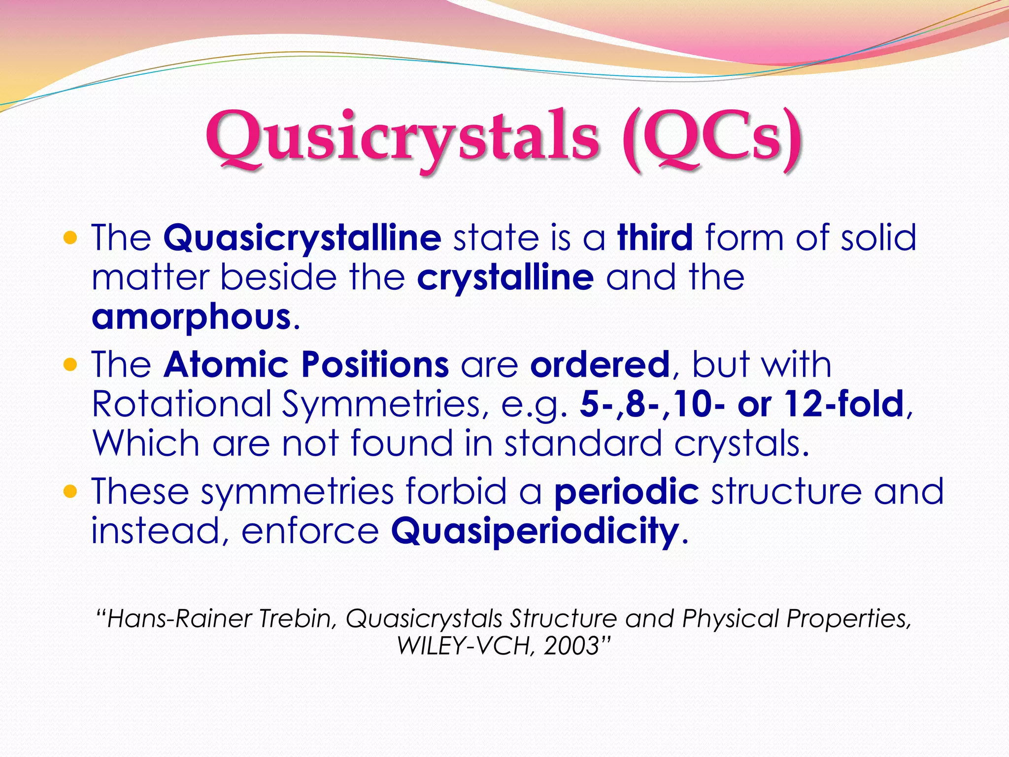 An Introduction to QUASICRYSTALS, by Mr.Govahi | PDF