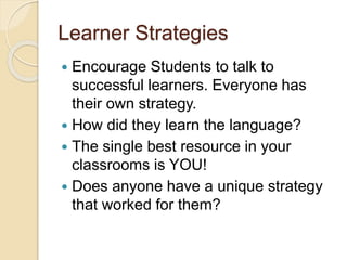 Teaching Vocabulary Learning Strategies | PPTX